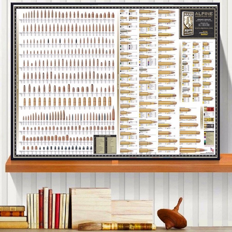 Bore Bullets Chart szczegóły obraz drukowany na płótnie plakat na ...