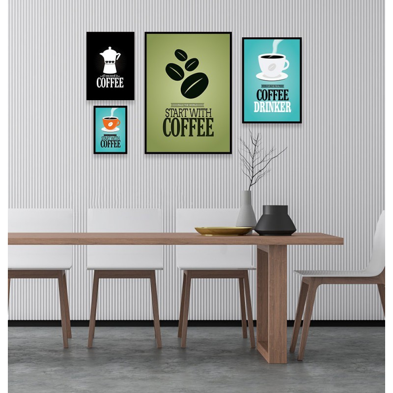 Zacznij od kawy plakat w stylu Vintage i reprodukcje Retro obraz na ... Zacznij od kawy plakat w stylu Vintage i reprodukcje Retro obraz na ...